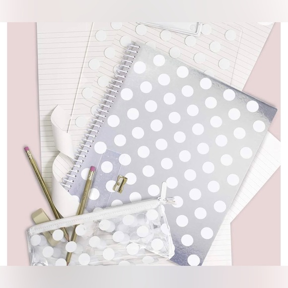 kate spade | Office | Nwt In Plastic Kate Spade White Dot Large Spiral ...